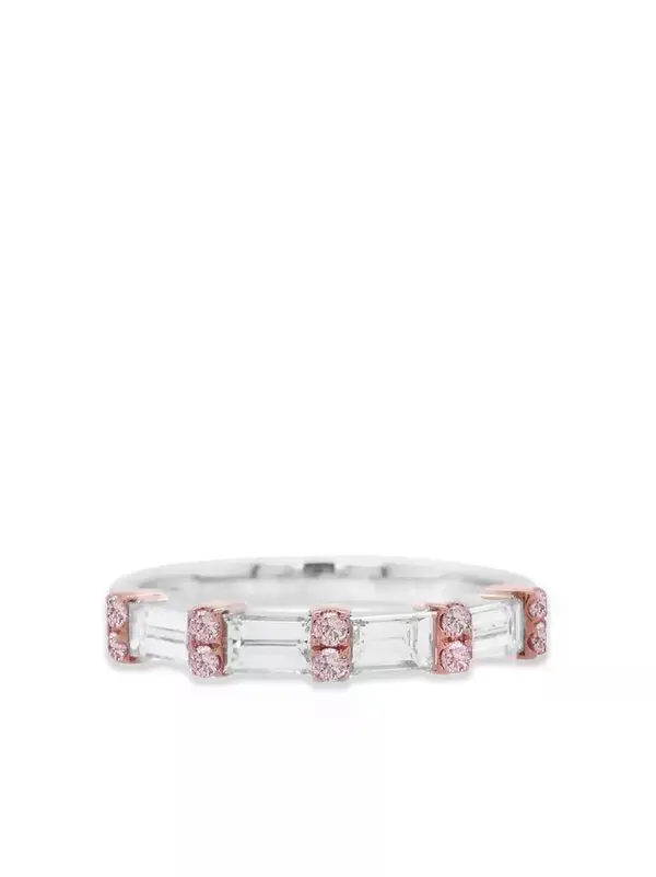 HYT JEWELRY 18k White Gold Diamond Band Ring - Silver