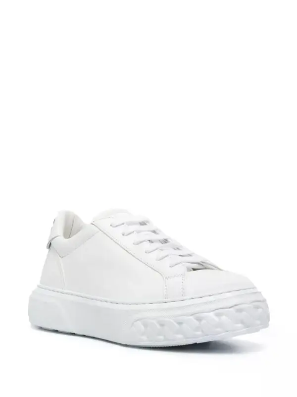 Casadei Low-top Leather Sneakers With Embossed Detailing