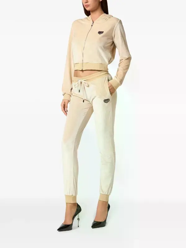 Philipp Plein Strass Skull Trousers - Neutrals