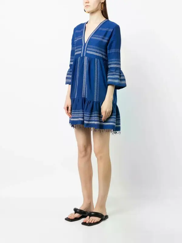 LEMLEM Sapphire Cotton Stripe Dress