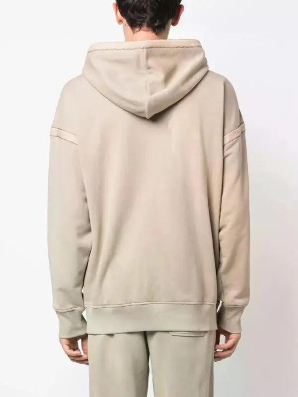 Helmut Lang Logo-embroidered Cotton Hoodie
