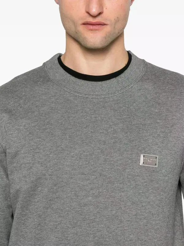 Dolce & Gabbana Logo-plaque Cotton Sweatshirt