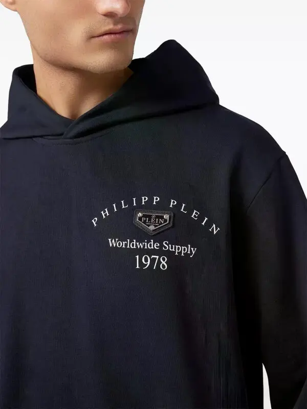 Philipp Plein Hooded Sweatshirt With Logo Print