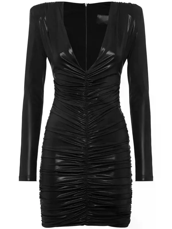 Philipp Plein Shiny Mini Dress - Black