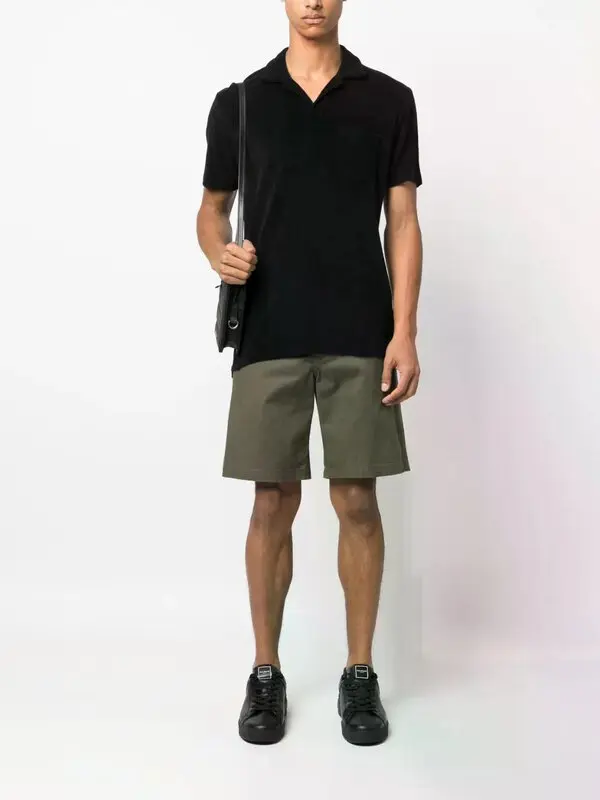 Orlebar Brown Terry-cloth Cotton Polo Shirt - Black