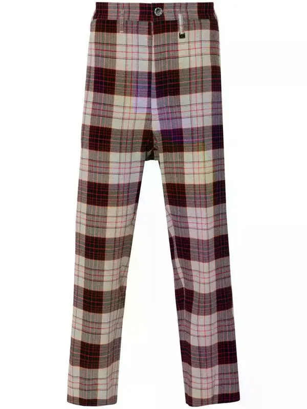 VIVIENNE WESTWOOD Cropped Trousers With Plaid Pattern