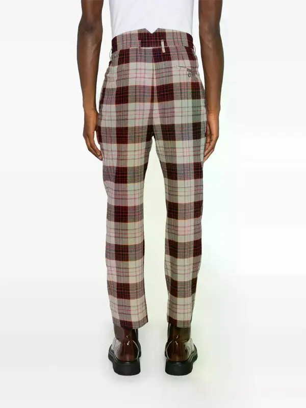 VIVIENNE WESTWOOD Cropped Trousers With Plaid Pattern