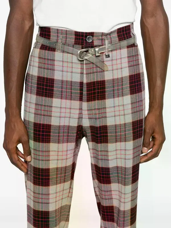VIVIENNE WESTWOOD Cropped Trousers With Plaid Pattern