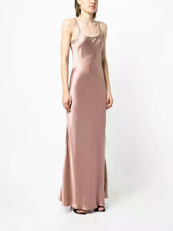 Voz Liquid Slip Satin Dress - Pink