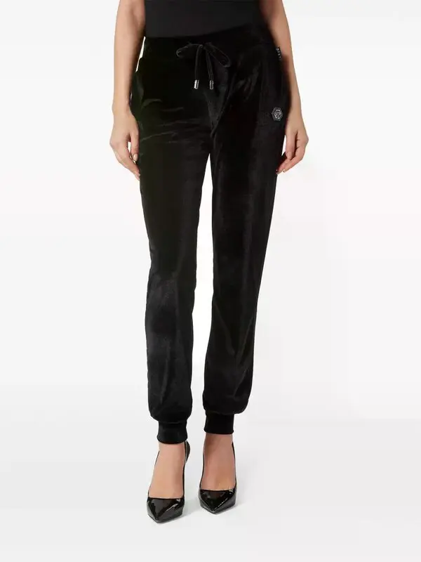 Philipp Plein Embellished Velvet Track Pants