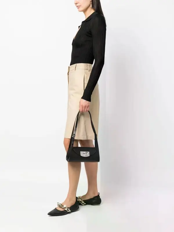 DURAZZI MILANO Flip-lock Leather Shoulder Bag
