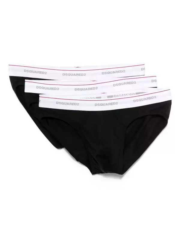 Dsquared2 Logo-waistband Briefs - Black