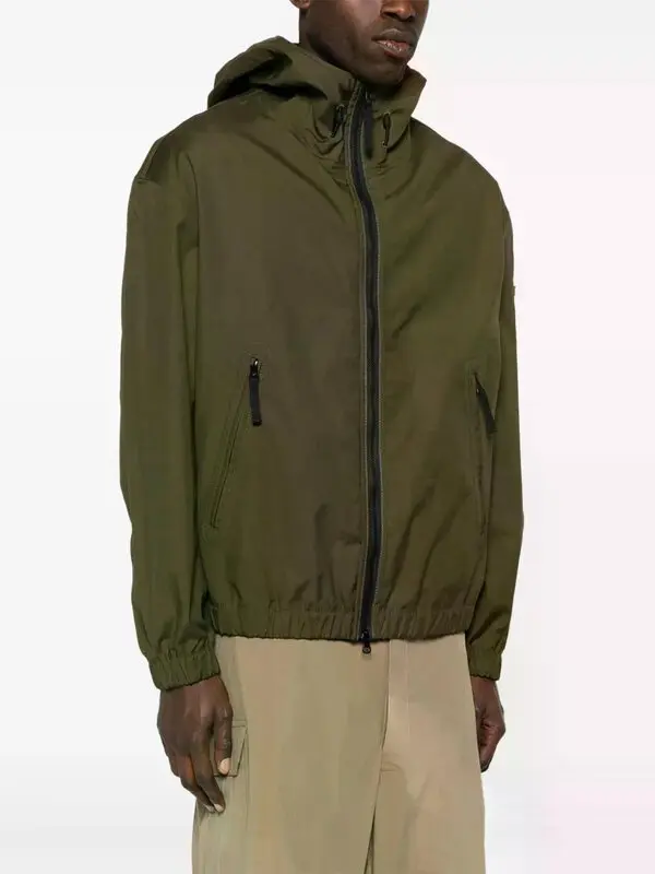 Stone Island Cotton Hooded Zip-up Jacket
