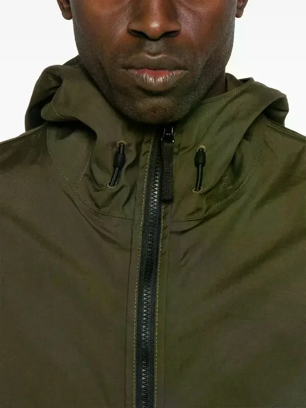 Stone Island Cotton Hooded Zip-up Jacket
