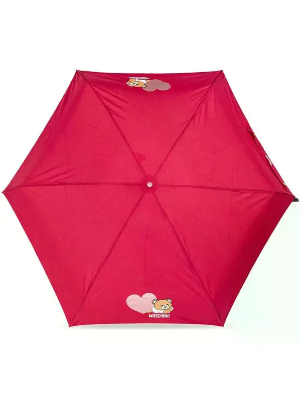 Moschino Teddy Bear-print Umbrella - Red