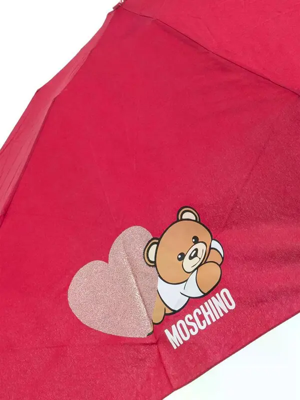 Moschino Teddy Bear-print Umbrella - Red