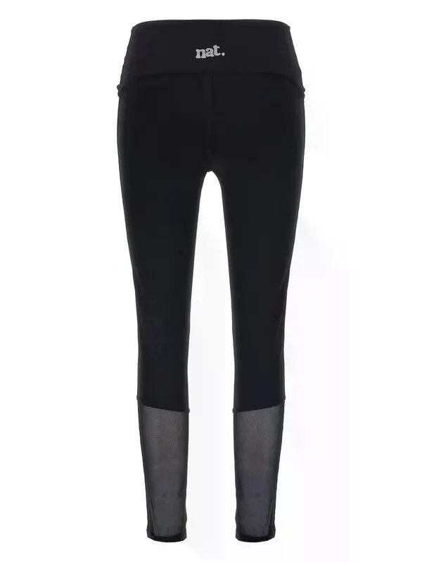 NOT AFTER TEN Mesh-detail Leggings - Black