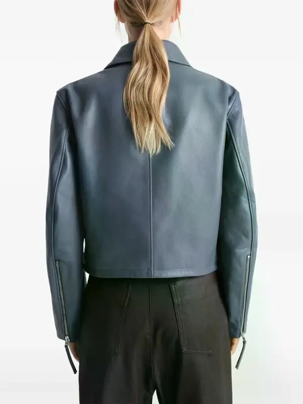 LEMAIRE Cropped Leather Jacket