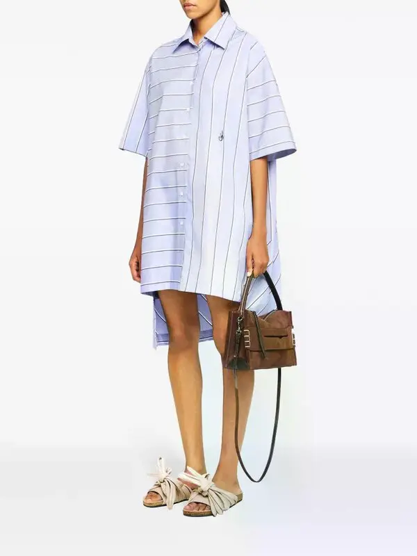 JW Anderson High-low Hem Striped Shirt Dress