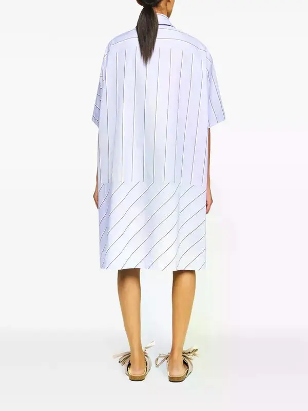 JW Anderson High-low Hem Striped Shirt Dress