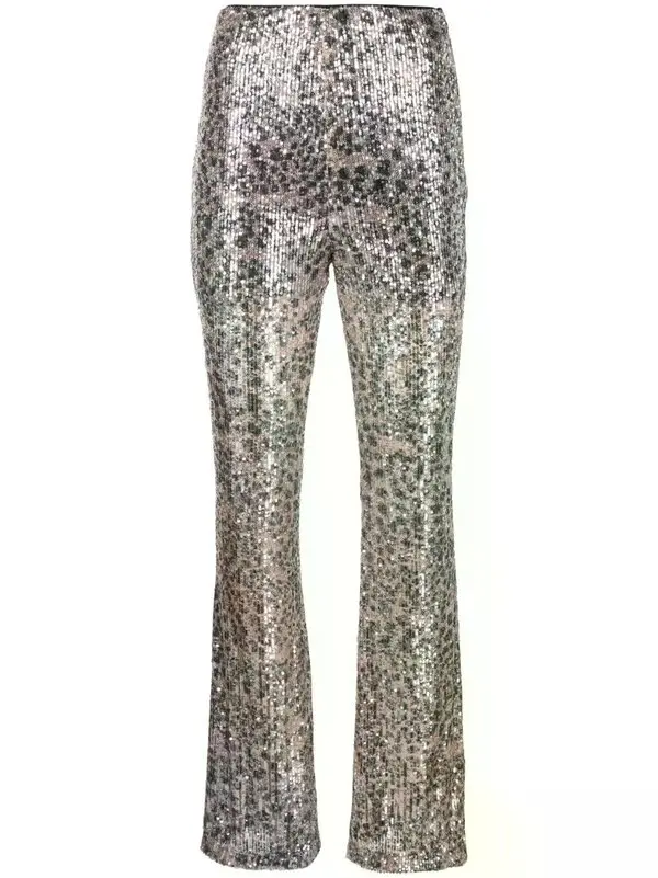 Liu Jo Sequin Embellished High-waisted Straight-leg Trousers