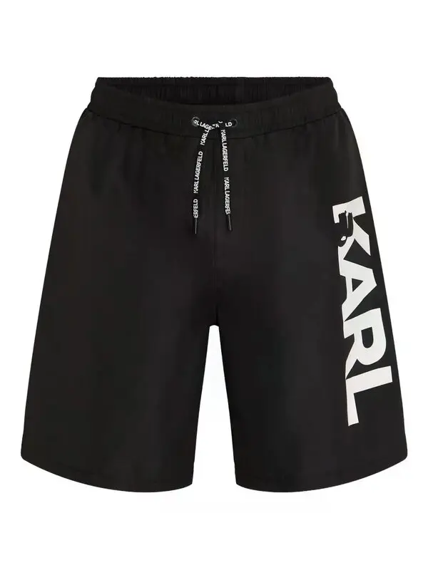 Karl Lagerfeld Logo-print Swim Shorts