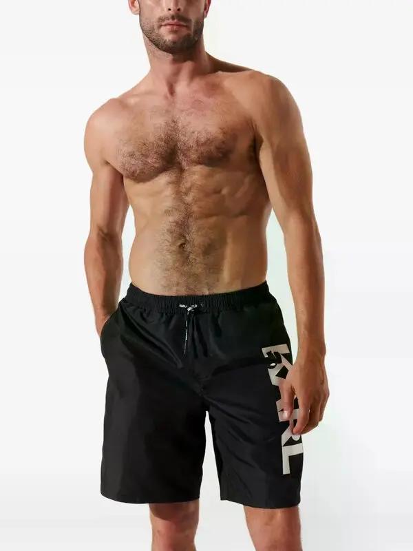 Karl Lagerfeld Logo-print Swim Shorts