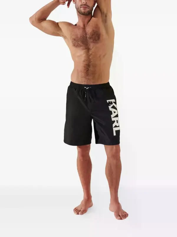 Karl Lagerfeld Logo-print Swim Shorts