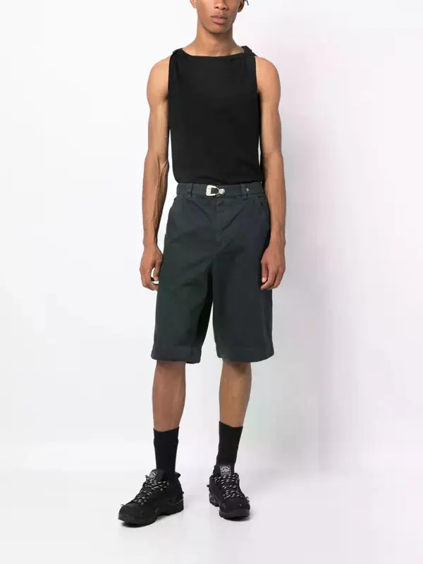 OBJECTS IV LIFE Buckle-detail Cotton Denim Shorts