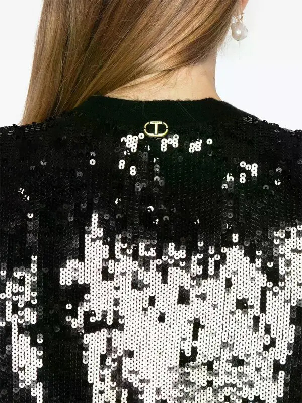TWINSET Sequinned Double-breasted Cardigan