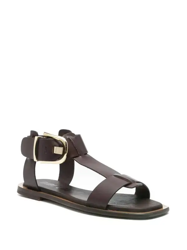 BIBI LOU Chocolate Buckle Fastening Ankle Strap Sandals