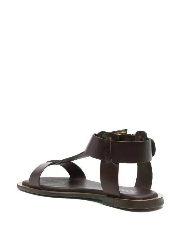 BIBI LOU Chocolate Buckle Fastening Ankle Strap Sandals