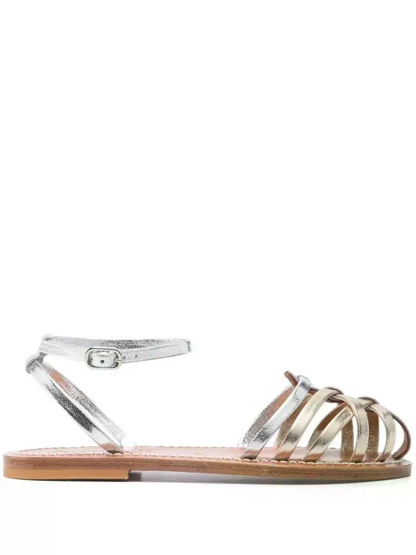 K.JACQUES Cyrenia Round-toe Sandals - Silver