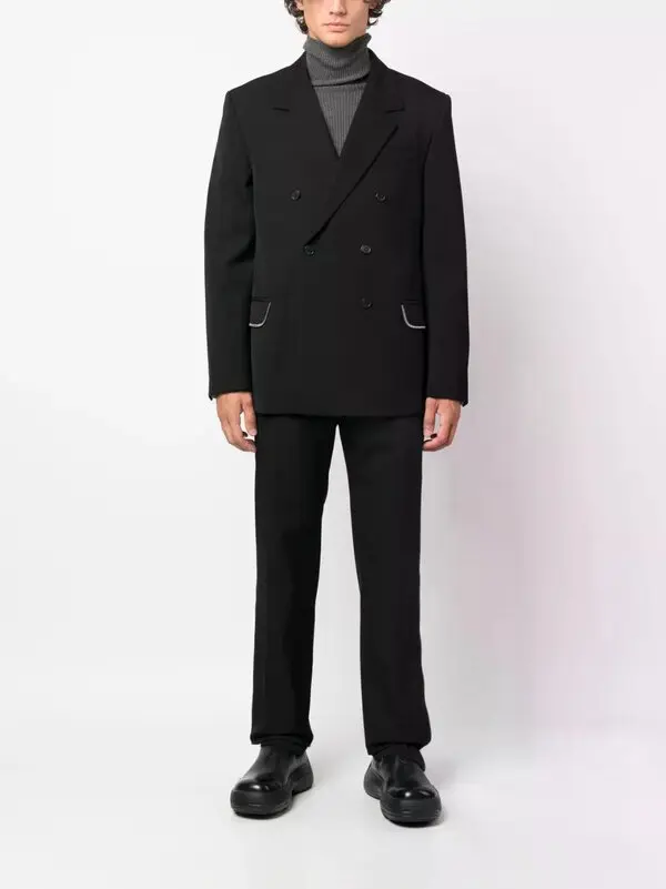 Off-White Logo Embroidered Straight-leg Trousers