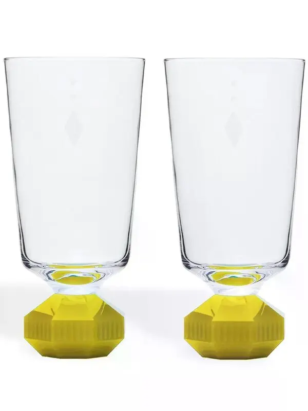 REFLECTIONS COPENHAGEN Chelsea Tall Glasses - Yellow