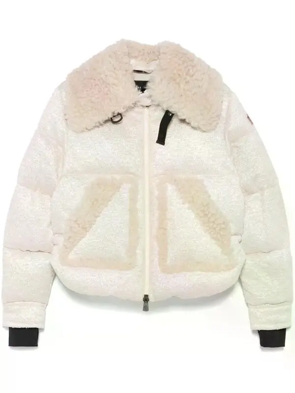 Moncler Stowe Ski Jacket With Shearling Collar