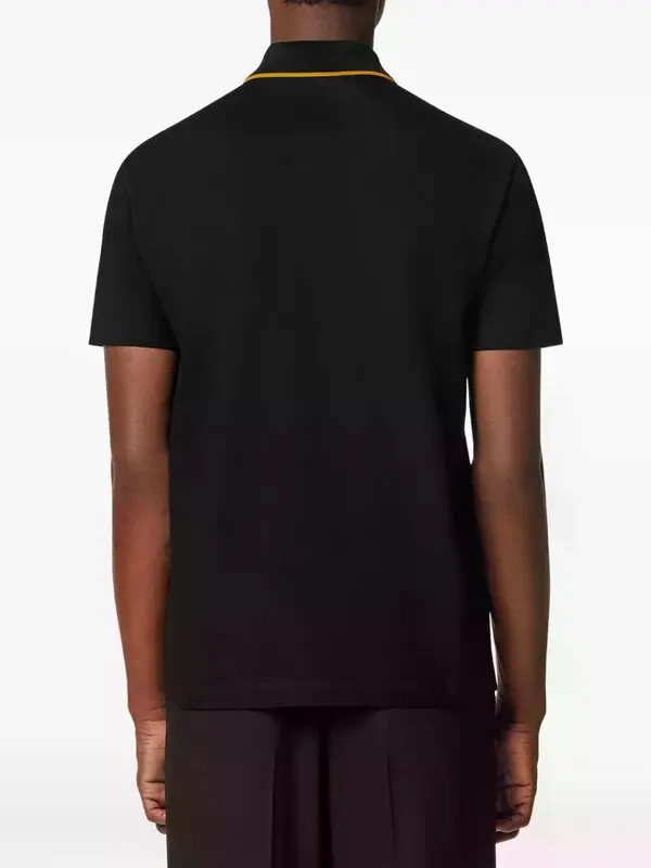 Versace Architectural Baroque-embroidered Polo Shirt