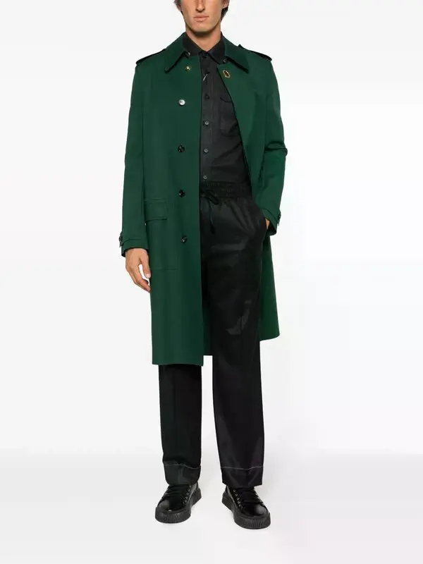 Ralph Lauren Purple Label Pointed-collar Button-up Cotton Blend Shirt