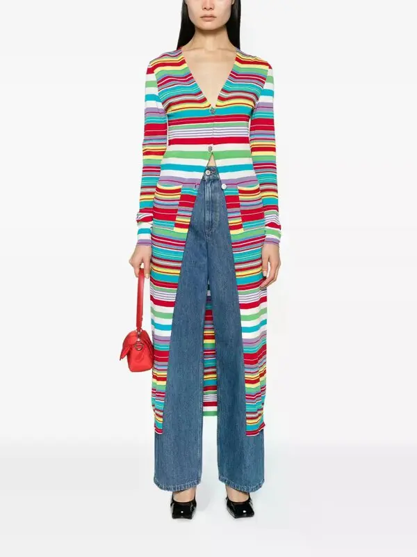 Moschino Horizontal Stripe V-neck Cardigan