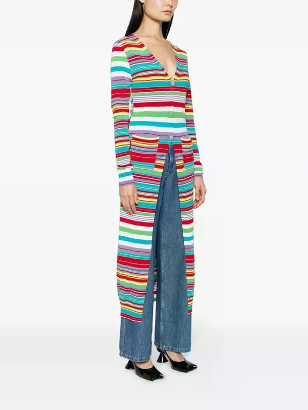 Moschino Horizontal Stripe V-neck Cardigan