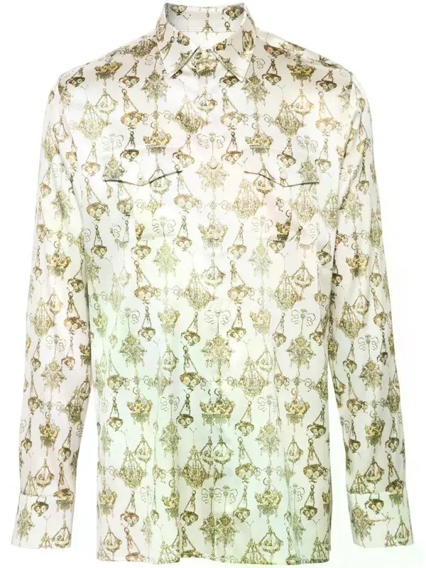 Givenchy Chandelier-print Silk Shirt