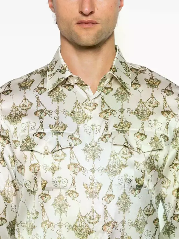 Givenchy Chandelier-print Silk Shirt