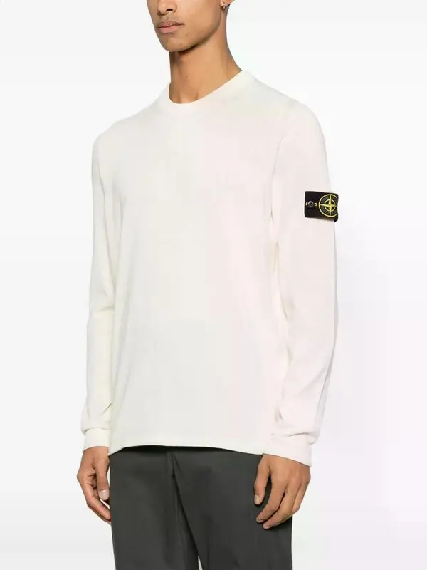Stone Island Crew Neck Long Sleeve Sweater - Neutrals