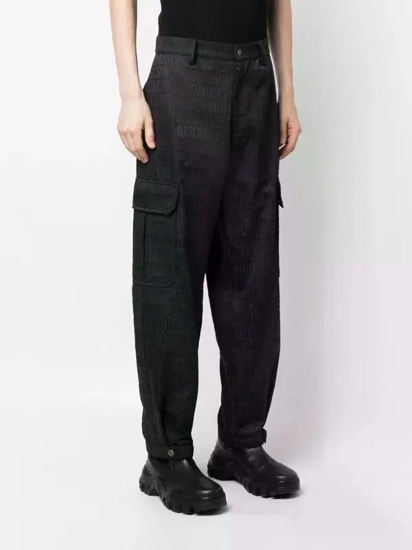 Moschino All-over Logo Print Cargo Trousers