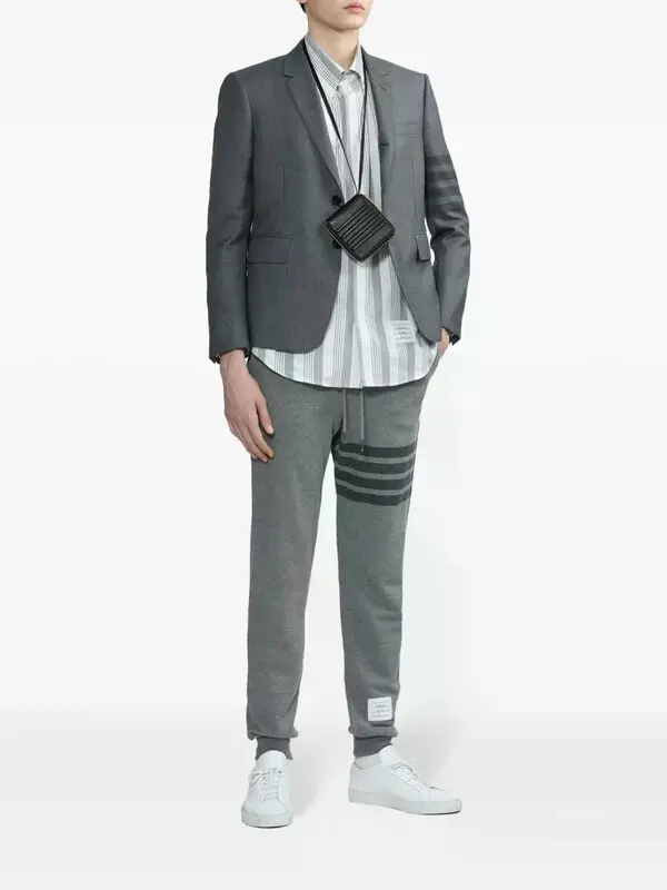 Thom Browne Striped Cotton Track Pants - Grey