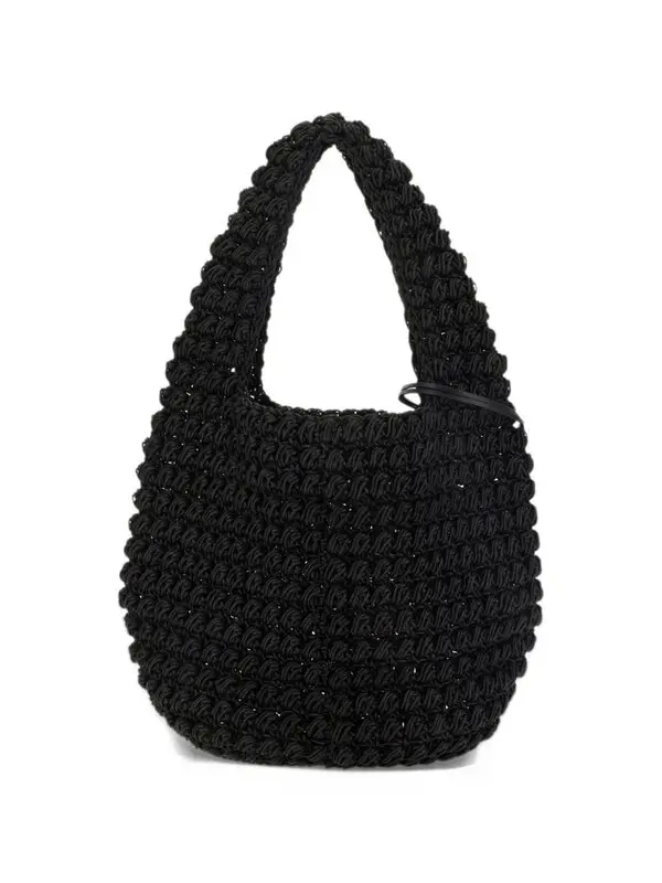 JW Anderson Large Popcorn Knit Tote Bag - Black