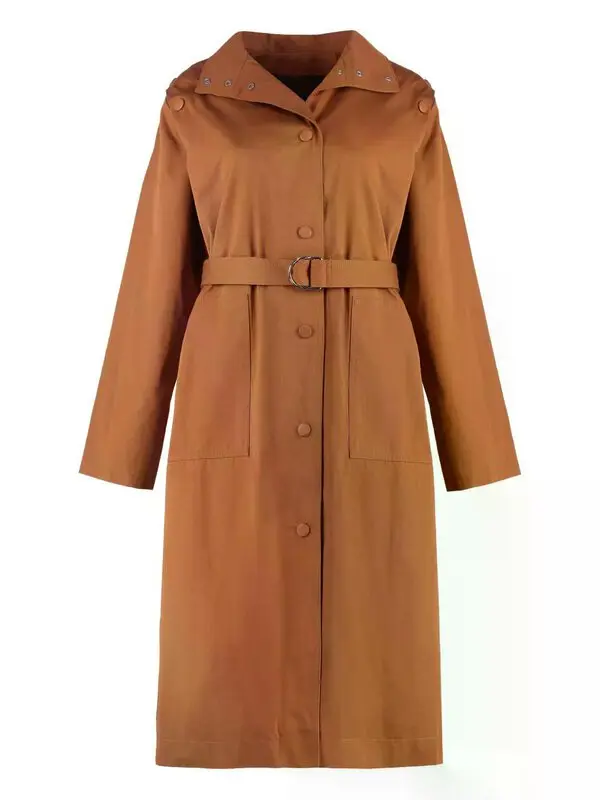 YVES SALOMON Cotton Trench Coat - Brown