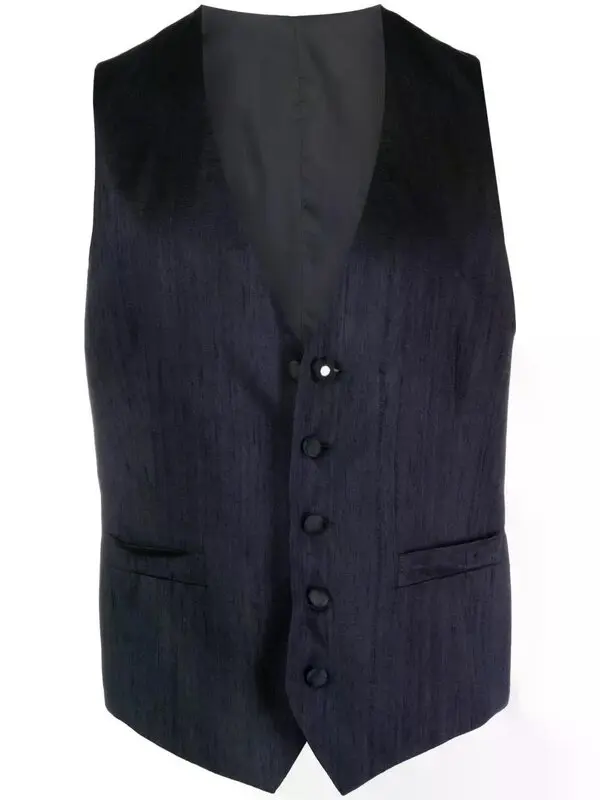 LARDINI Logo Patch Waistcoat