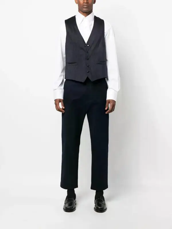 LARDINI Logo Patch Waistcoat