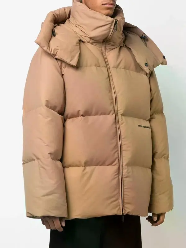 Off-White Padded Down Jacket - Brown